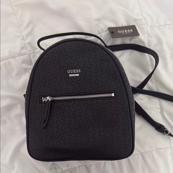Guess | Bags | Guess Black Patterned Backpack | Poshmark